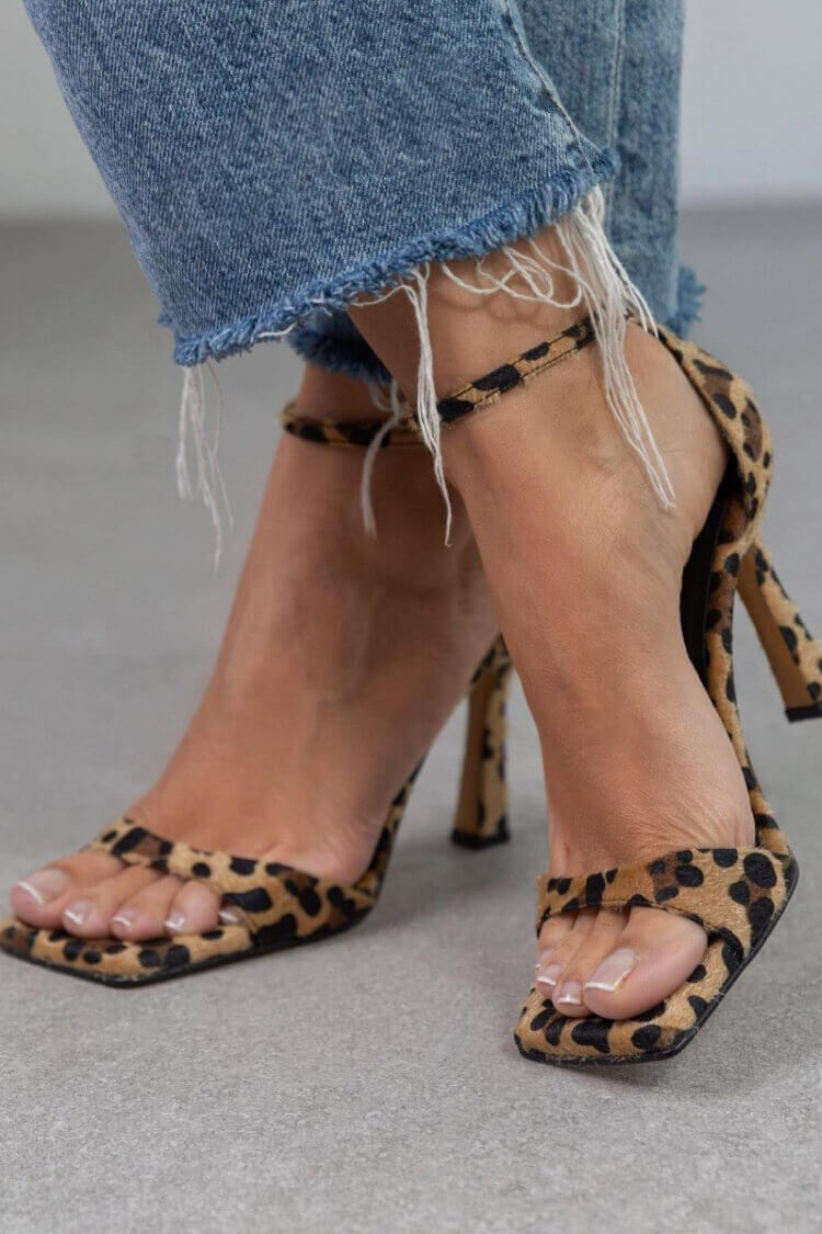 Giulia™ | High Heel Sandals with Animal Print – Ivy & Tide